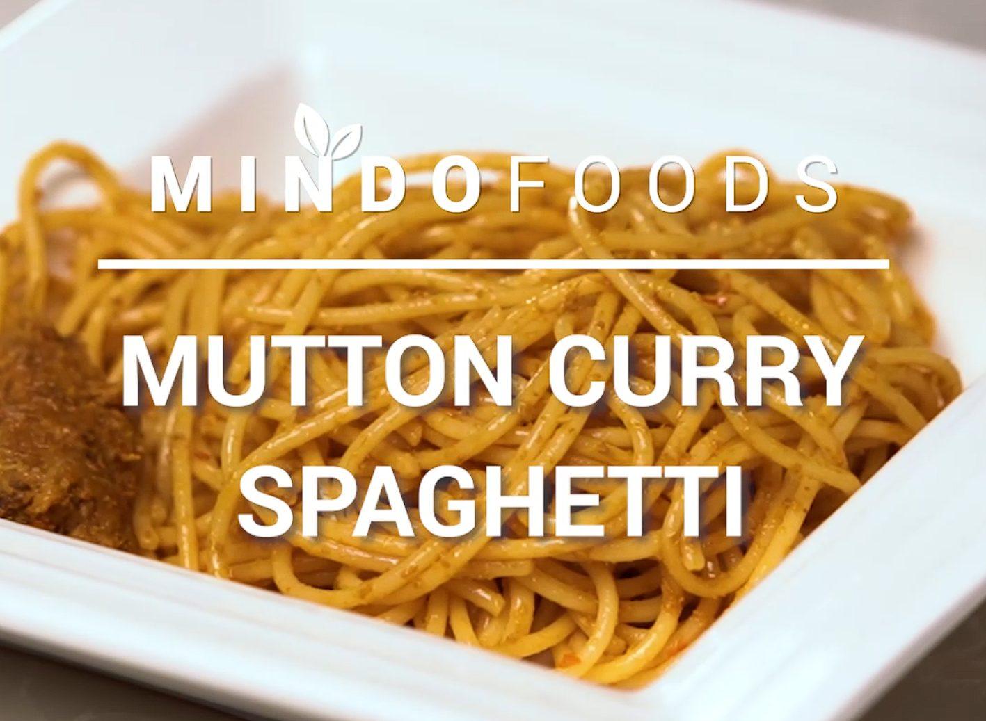 Vegetarian Mutton Curry Spaghetti Recipe - MindoFoods